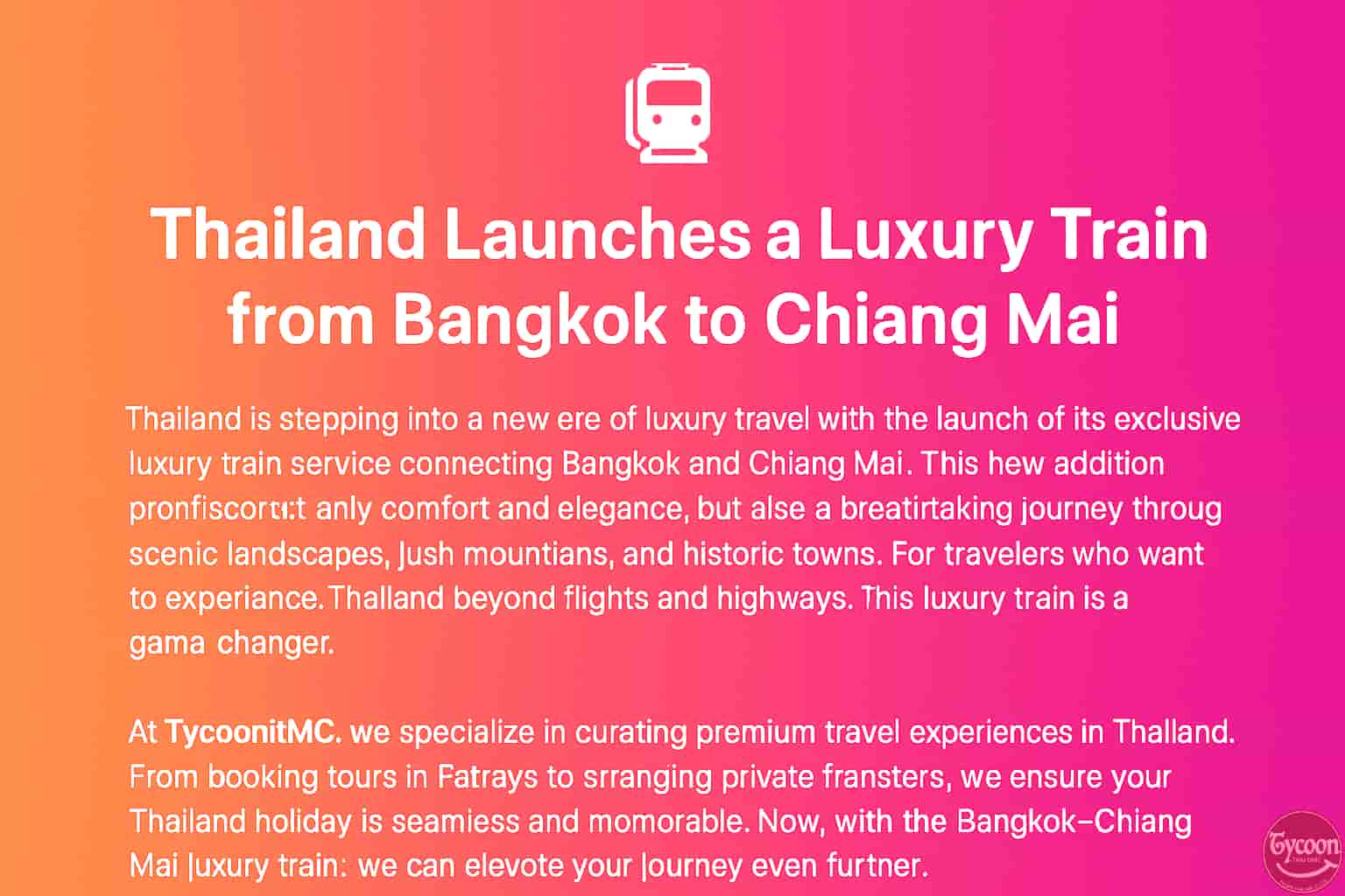 Thailand’s New Luxury Train: Bangkok to Chiang Mai Journey in Style ...